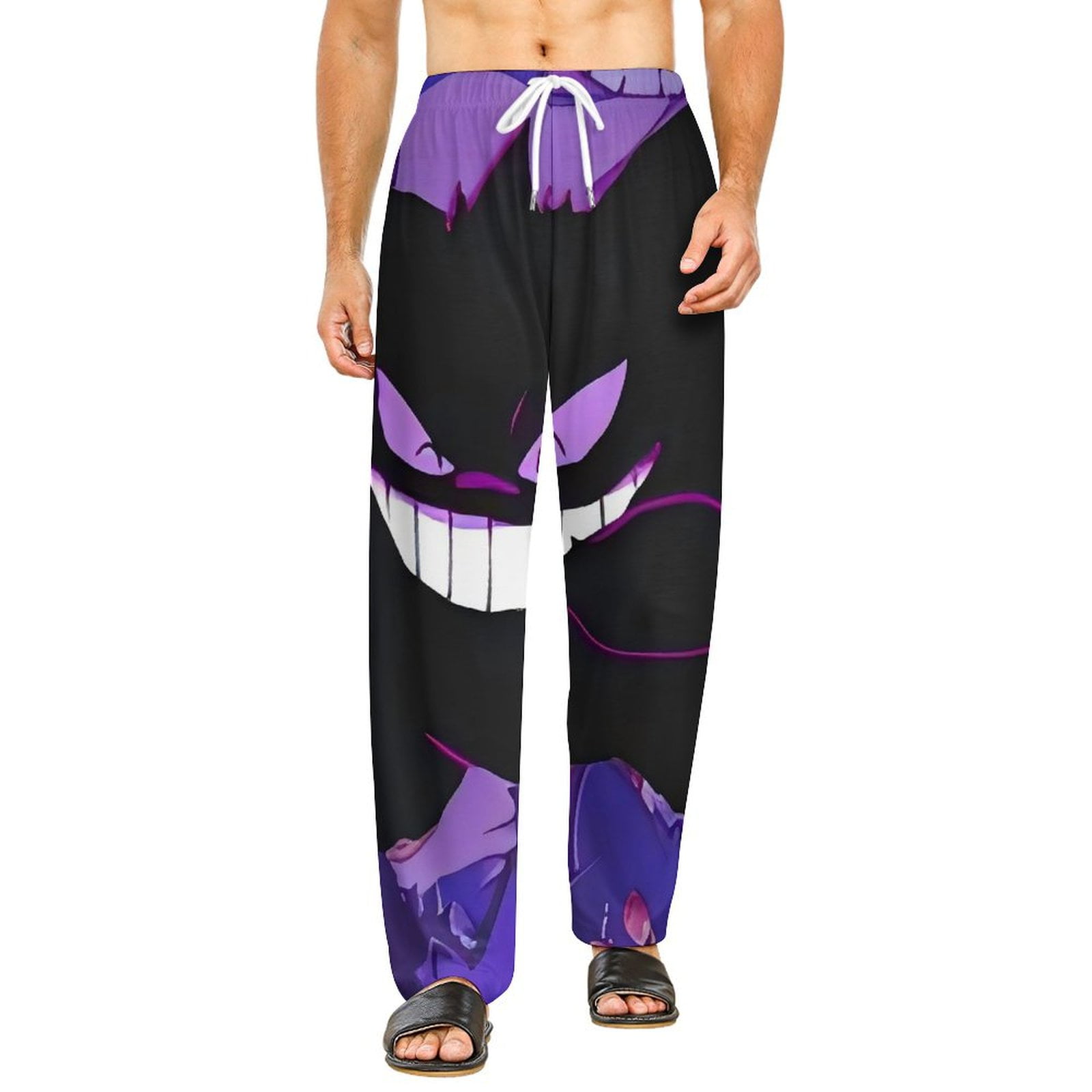 Gengar Men's elastic waist straight leg pajama pants L - Walmart.com