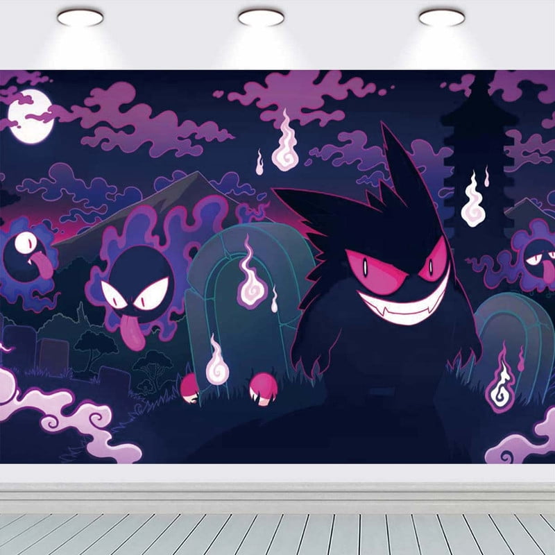 Gengar Party Supplies Background Backdrop Taspestry Banner Poster Decor ...