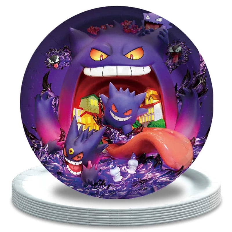 Gengar Paper Plates Birthday Decorations Party Supplies Tableware ...