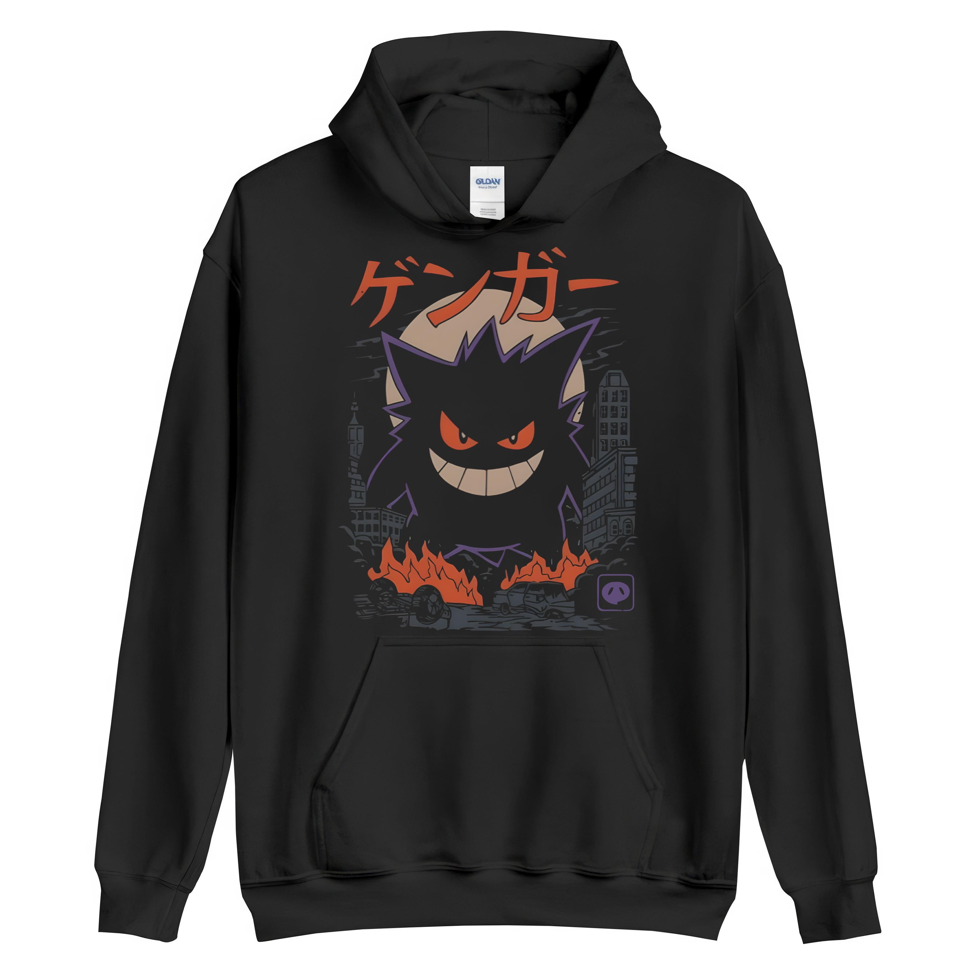 Gengar Shirts, Dark Ghost Kaiju Japanese Style Shirts, Japanese An.im.e ...