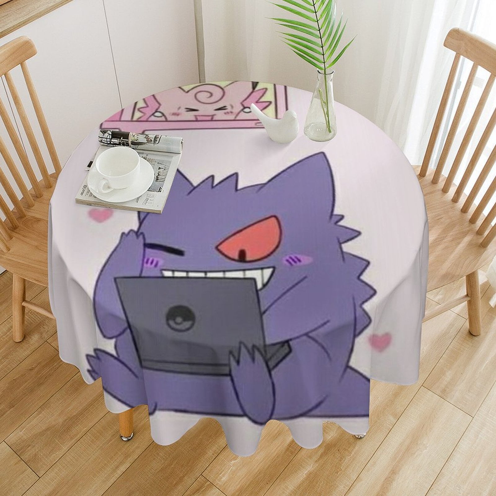 Gengar Tablecloth Anime for Dining Table Picnic Gift 70x70in Gengar ...