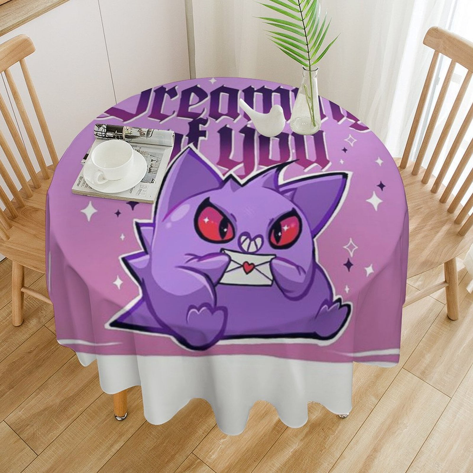 Gengar Tablecloth Anime for Dining Table Picnic Gift 70x70in Gengar ...