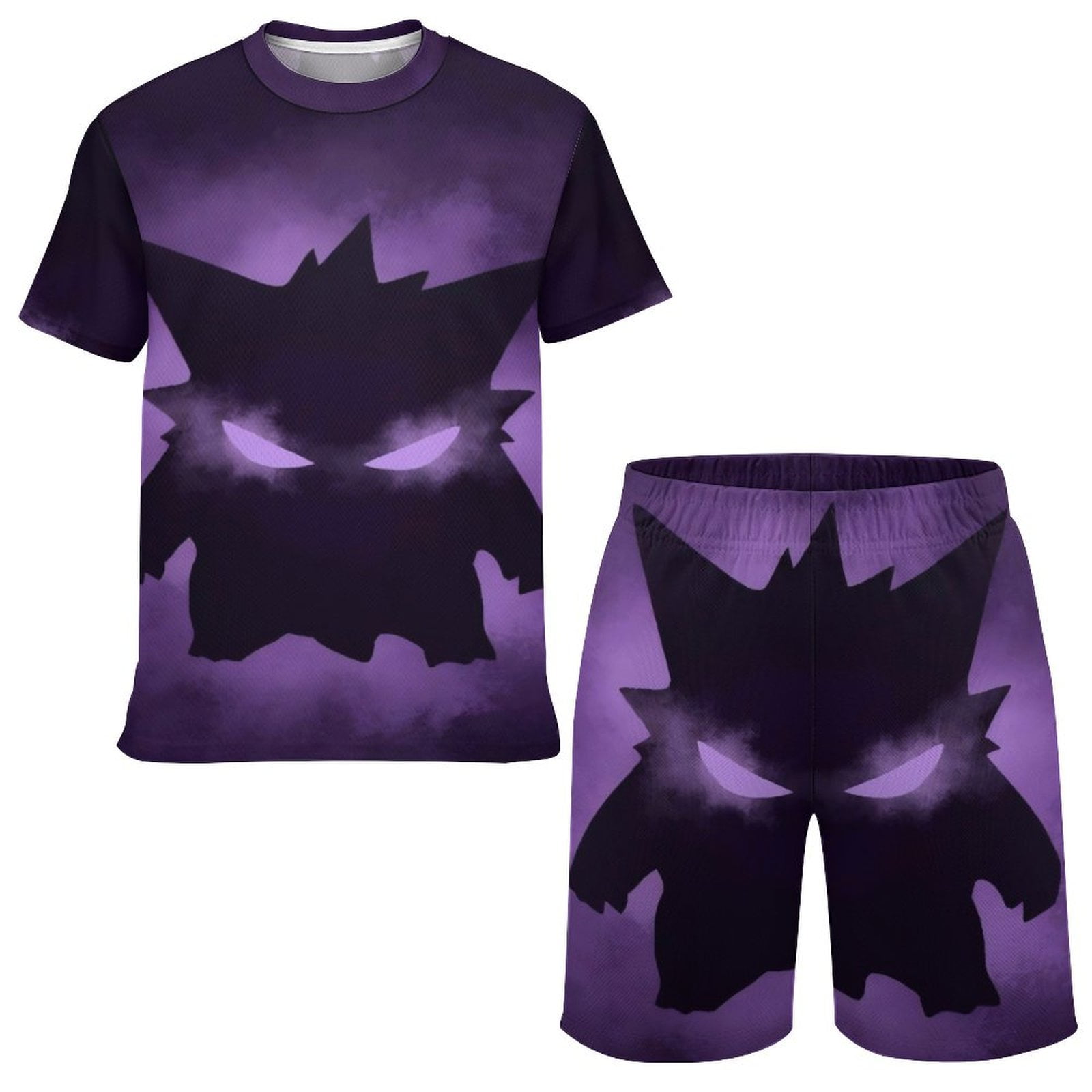 Gengar Youth short-sleeved T-shirt and shorts set XS - Walmart.com