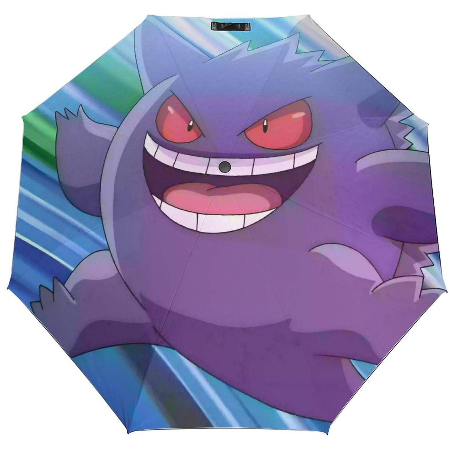 Gengar-theme 3 Fold Auto Umbrella sunshade for Outdoor activities gifts ...