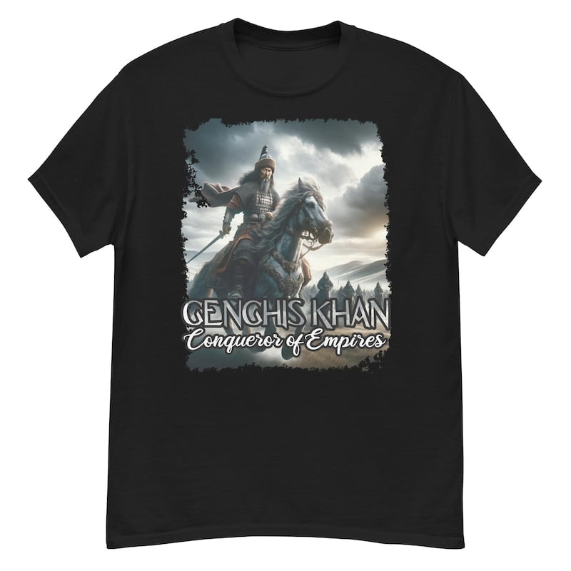 Genghis Khan Mongol Empire Graphic TShirt History Warrior Gift,for ...