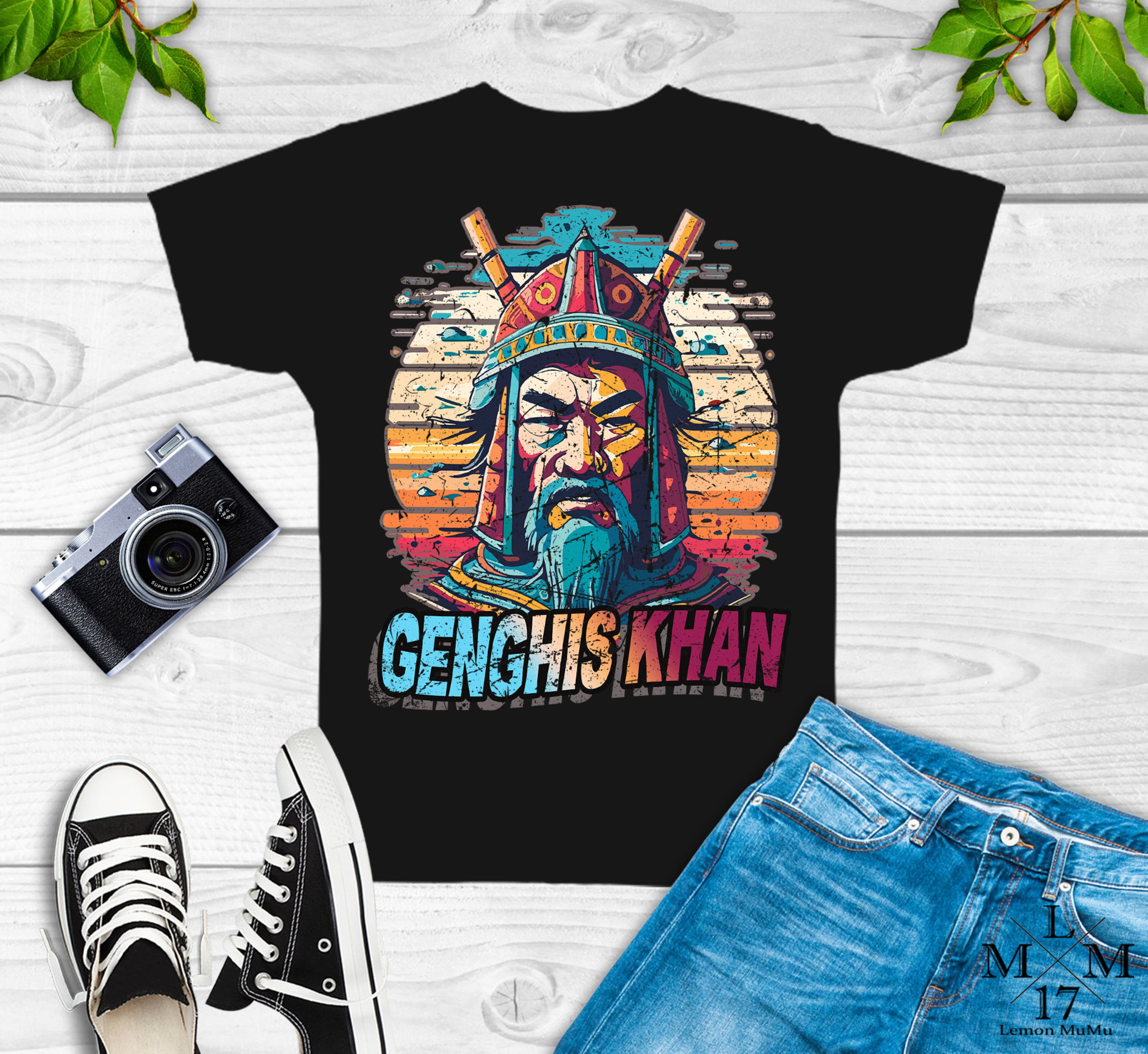 Genghis Khan Unisex Vintage T-Shirt, Funny Motivational, History Of ...