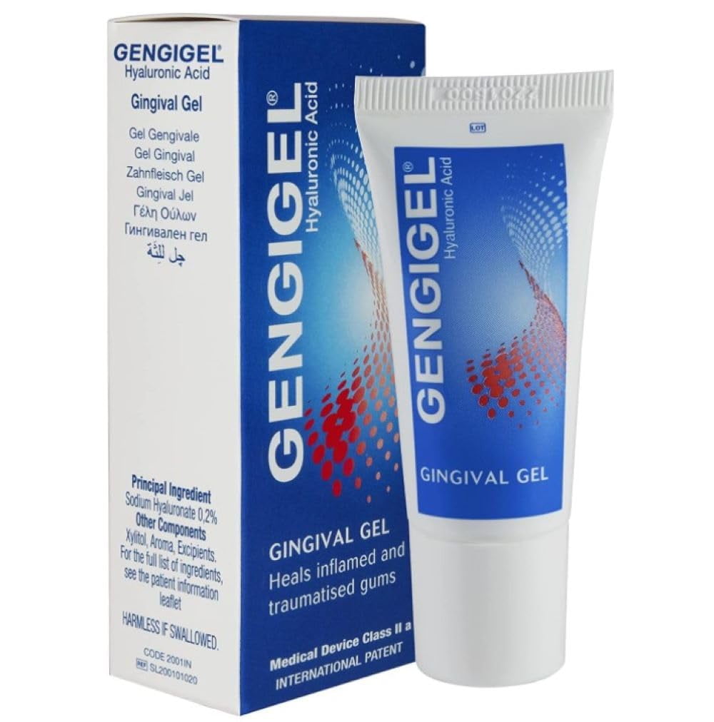 Gengigel Hyaluronic Acid Oral Gel for Mouth & Gum Discomfort (20ml ...