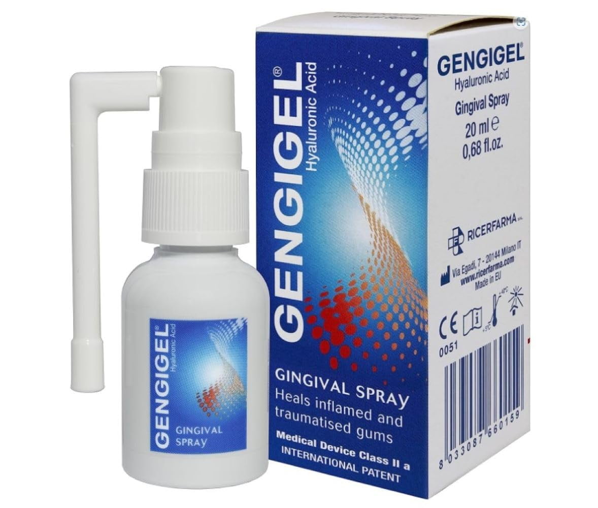 Gengigel Hyaluronic Acid Oral RRF12 Spray for Mouth & Gum Discomfort ...