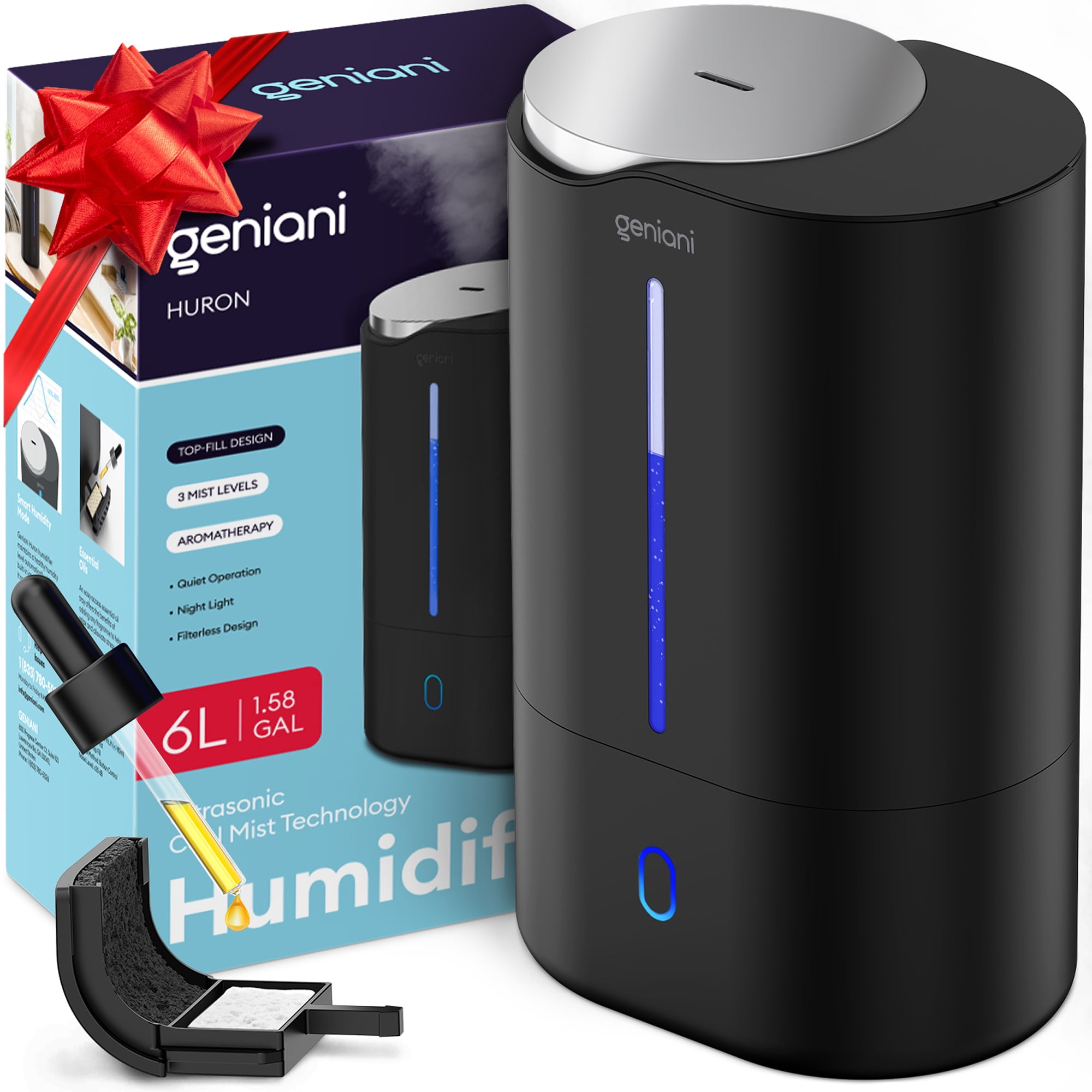 Geniani 6L Humidifier & Essential Oil Diffuser - Ultrasonic for Large ...