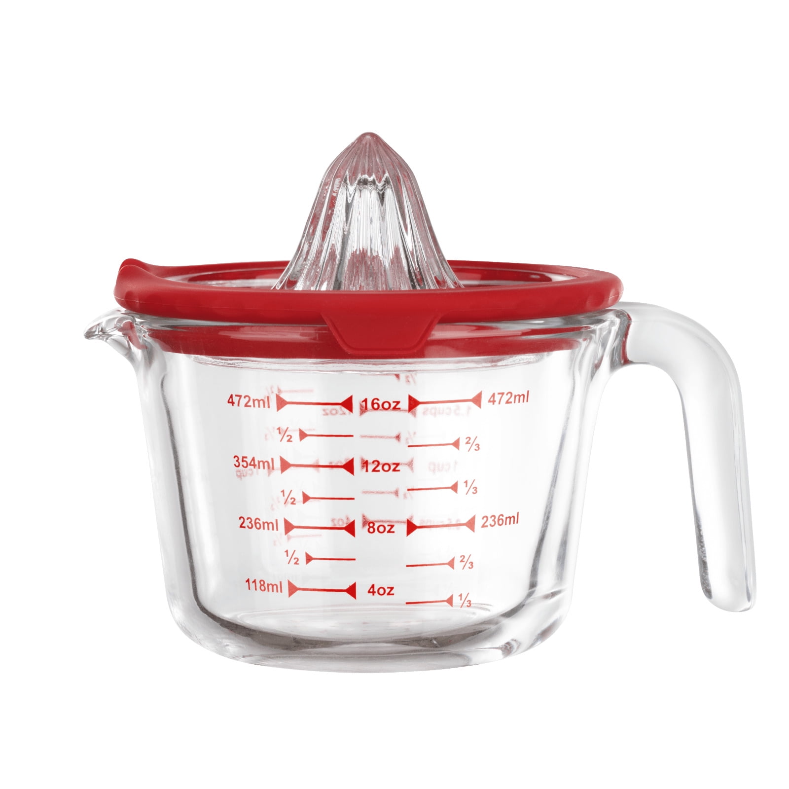 Genicook 2-in-1 Glass Citrus Juicer & Precision Measuring Cup - Walmart.com