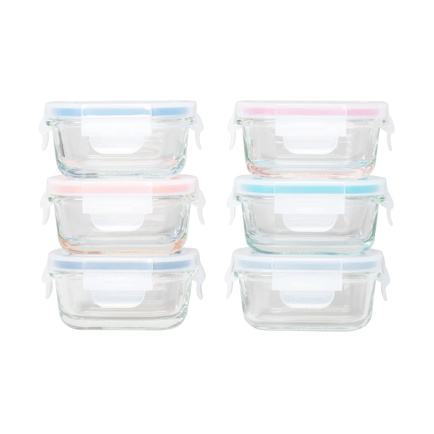 Genicook Borosilicate Glass Baby Food Storage Containers, 12-Piece Set ...