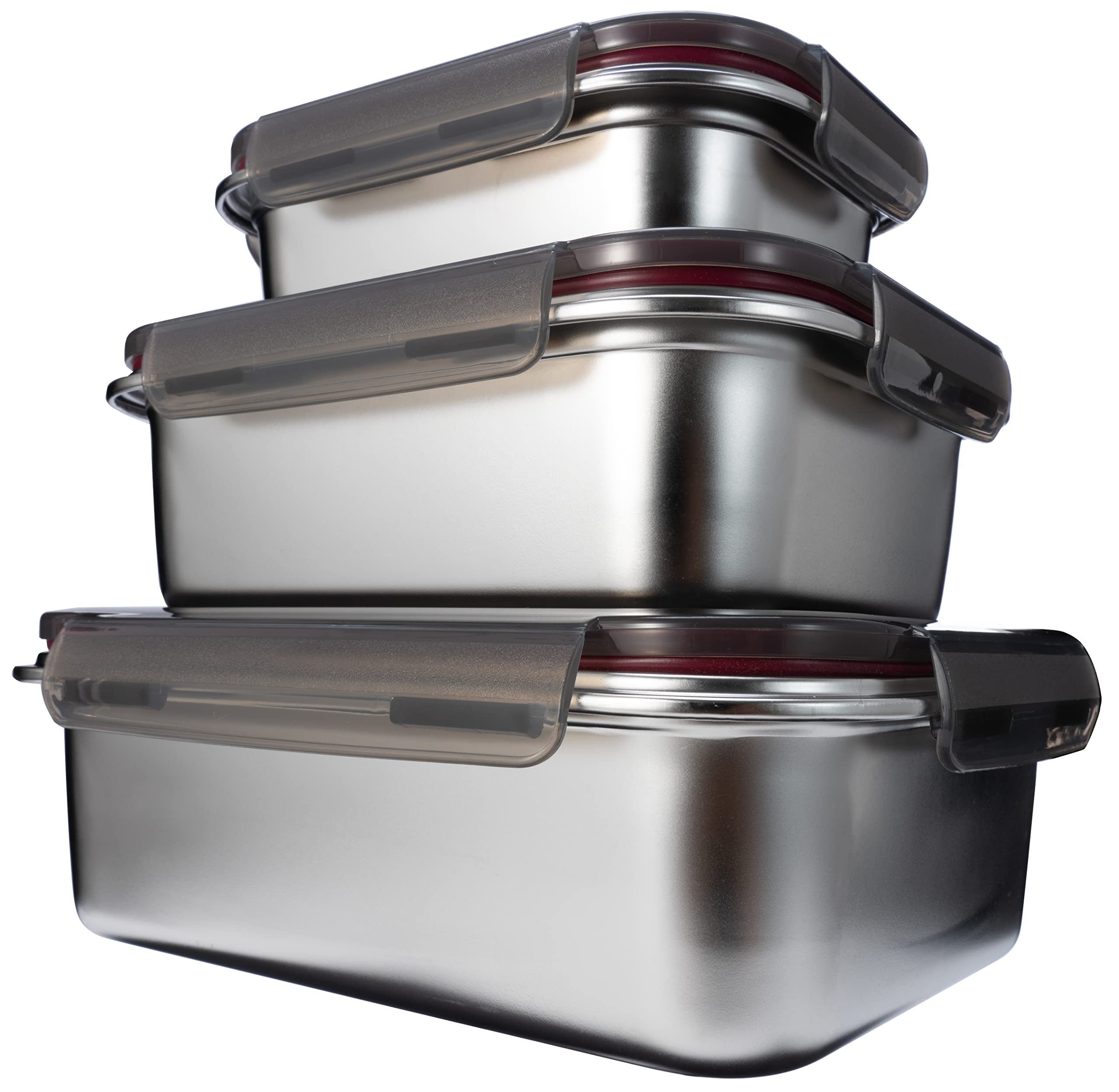Genicook Clear Glass Lightweight Food Storage Container (4 Count ...