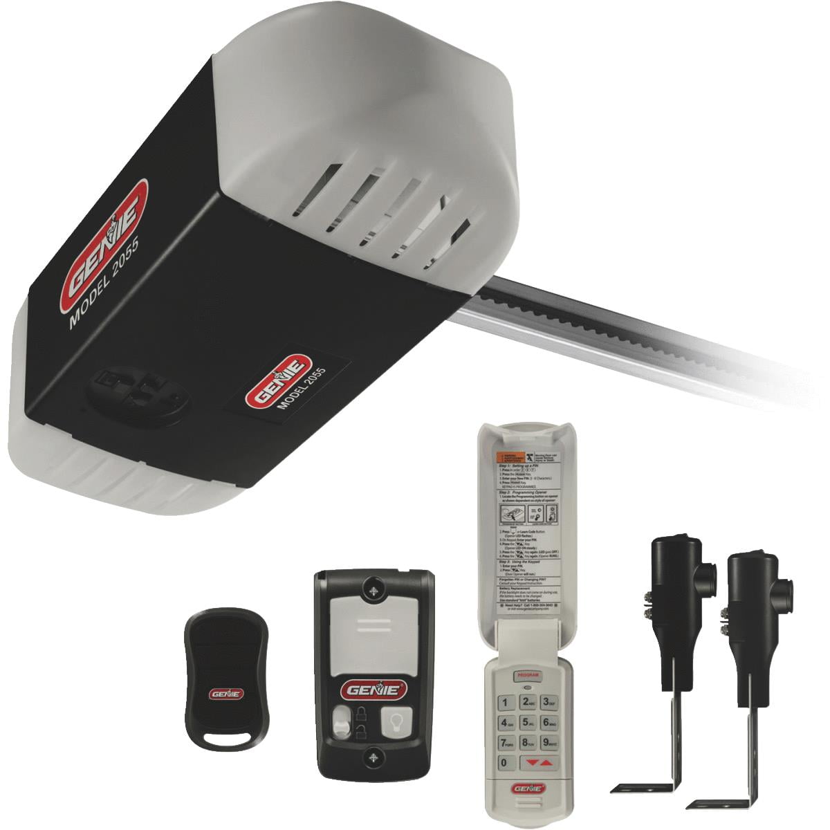 Genie Belt Drive Garage Door Opener 2055-KV - 1/2 HPc, Safe-T-Beams ...