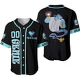 Genie Aladdin Blue Black Jersey Disney Custom Baseball Jersey 3D casual ...