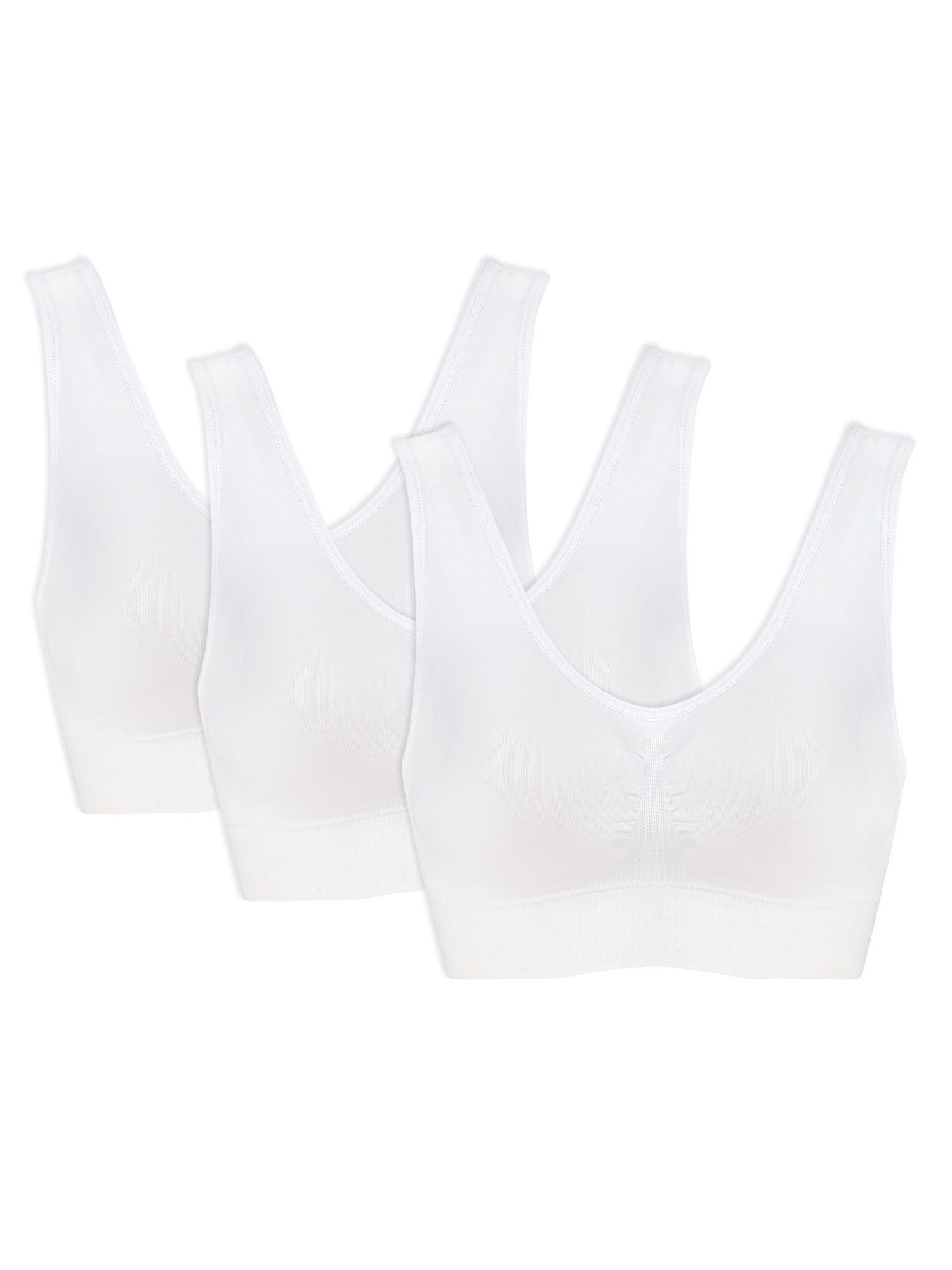 Genie Bra Pack de 3 - Comfort Sports Bras para Mujer sin Costuras ...