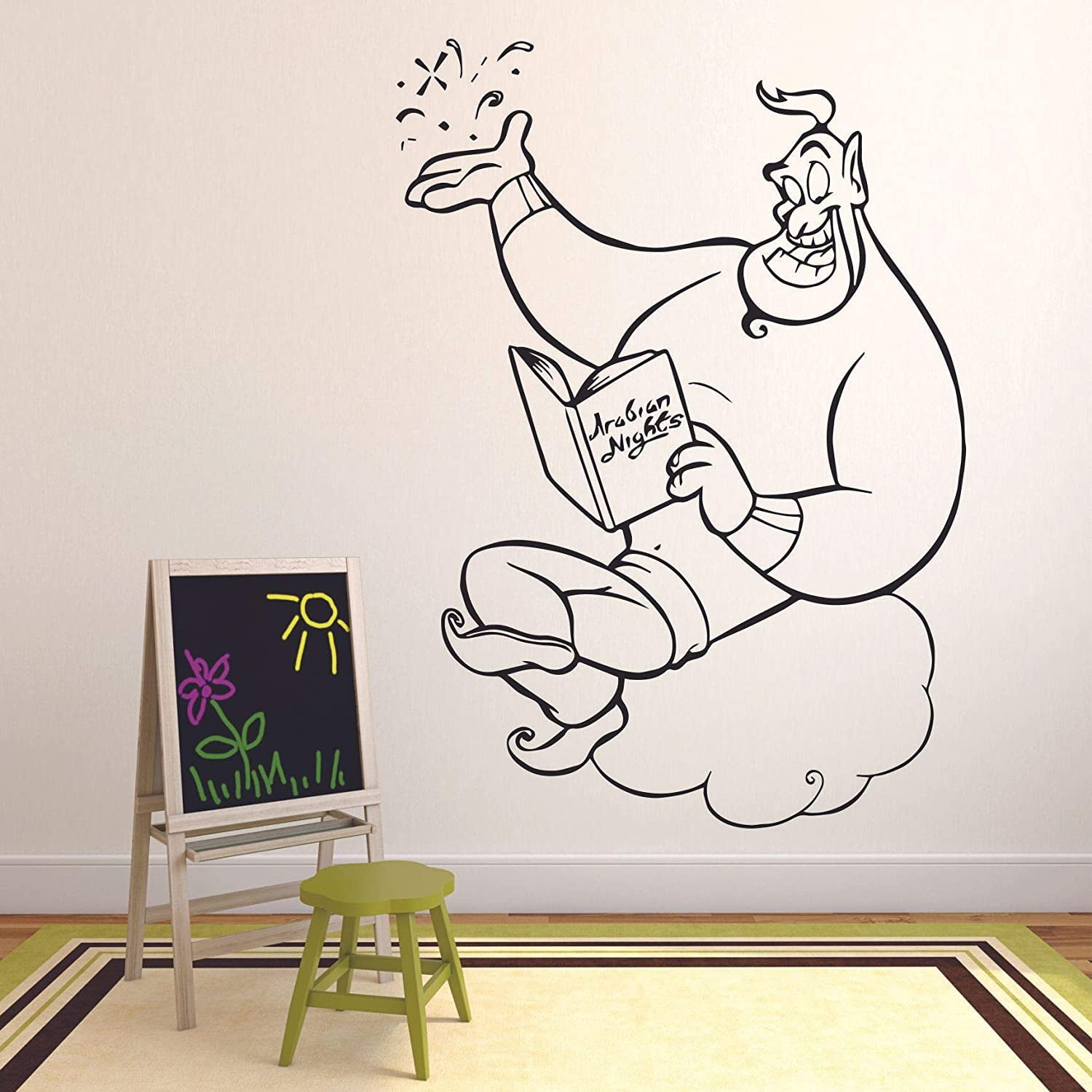 Genie Carpet Aladdin Kids Cartoon Wall Sticker Vinyl Wall Art Decal for ...