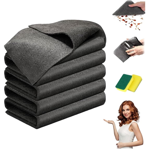 Genie Cloth Magic Cloth, Microfiber Cleaning Cloth Reusable Streak Free ...