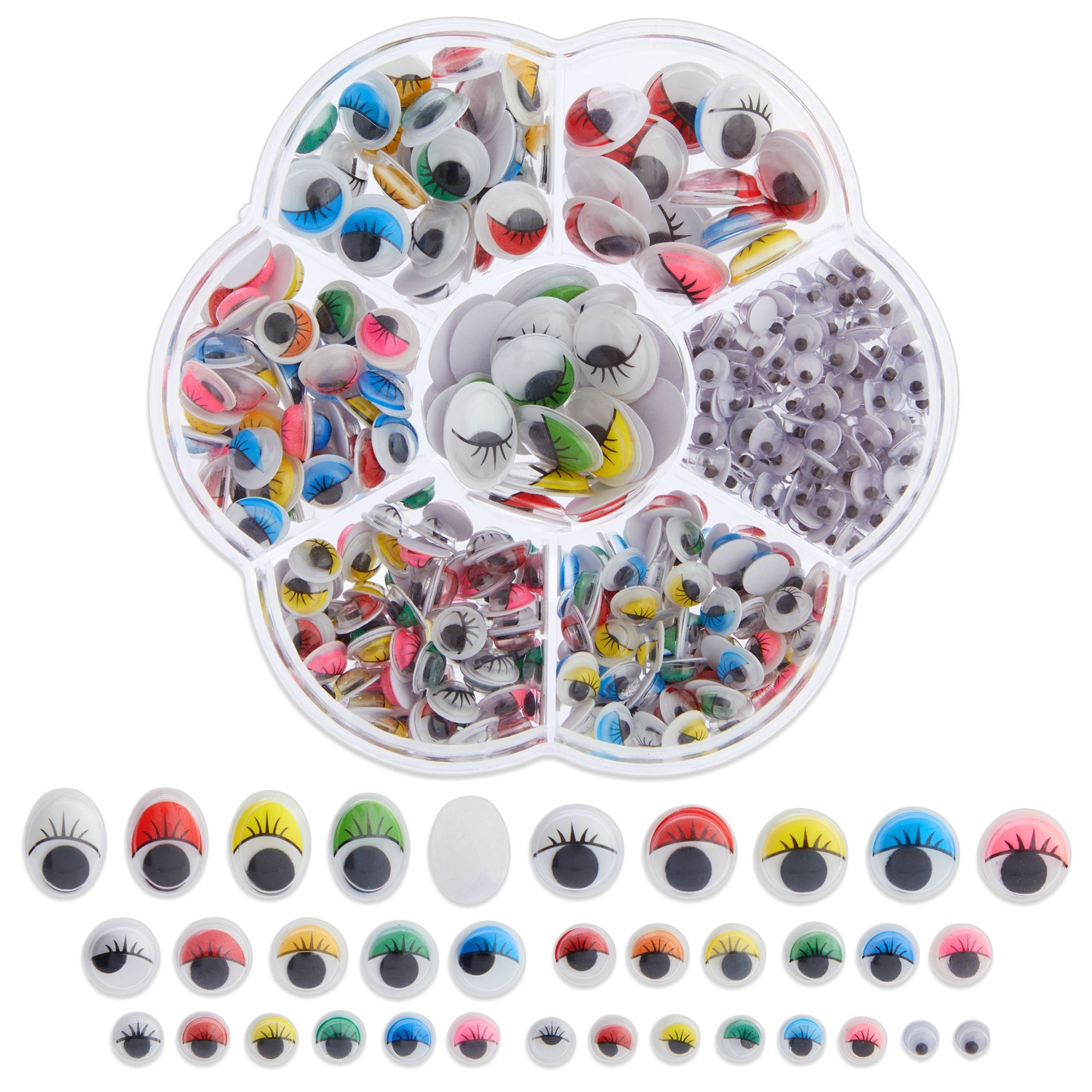 100Pcs Glitter Safety Eyes Glitter, 10mm Round Eyes Amigurumi Craft Eyes with Washers for Teddy ...