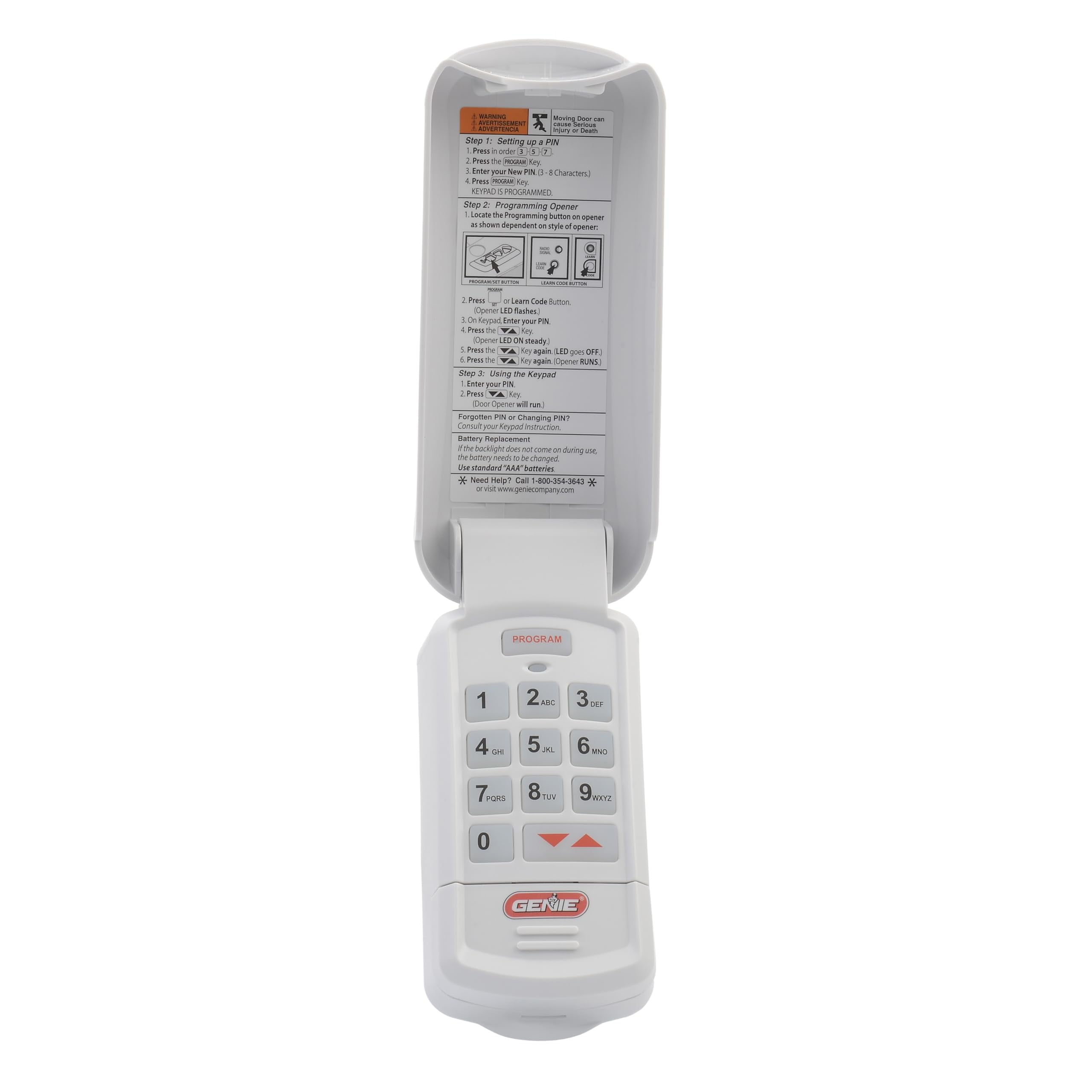 Genie Garage Door Opener Wireless Keyless Keypad - Safe & Secure Access ...
