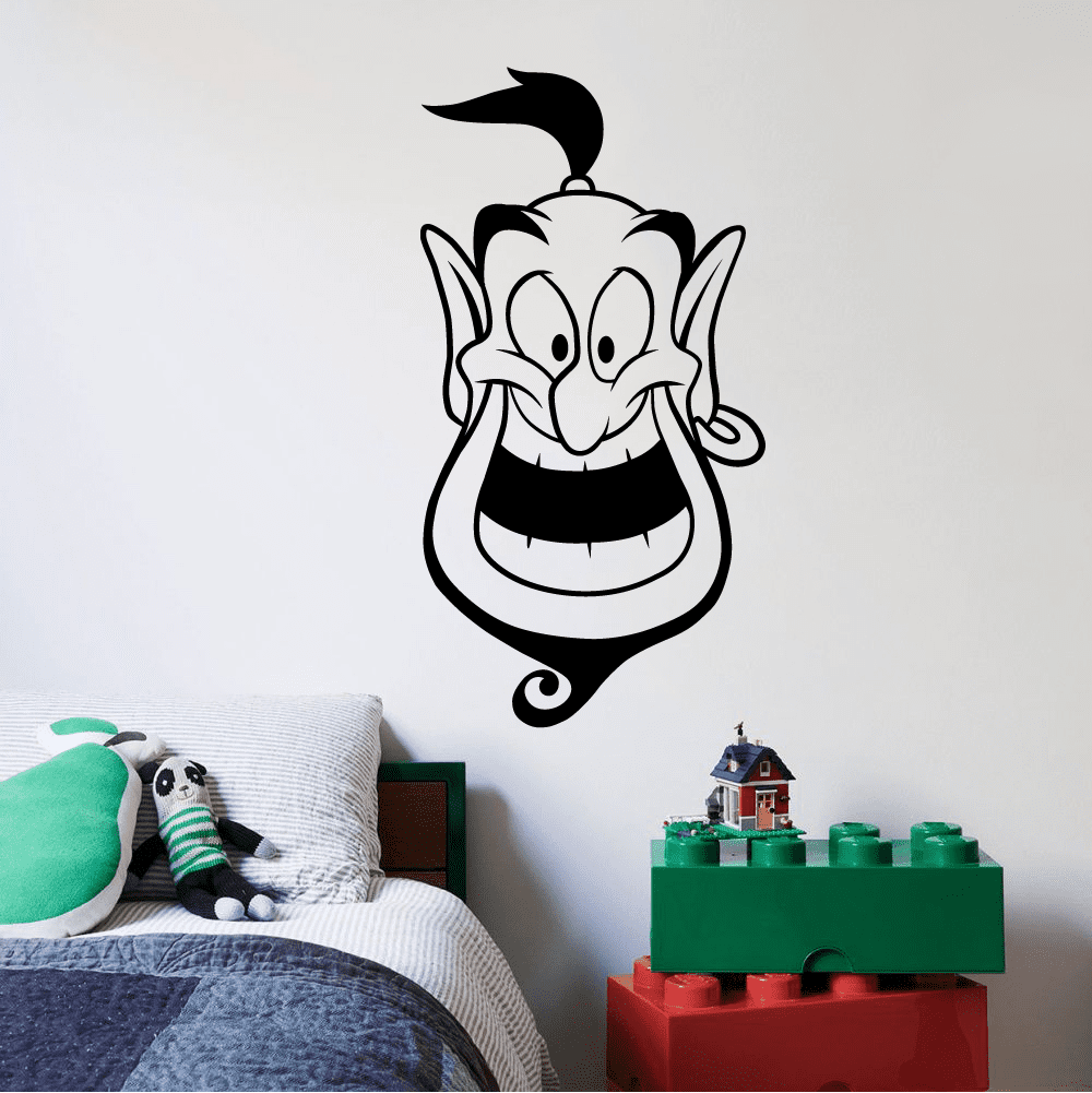 Genie Happy Face Cartoon Movie Aladdin Genie Happy Face Portrait Genie ...