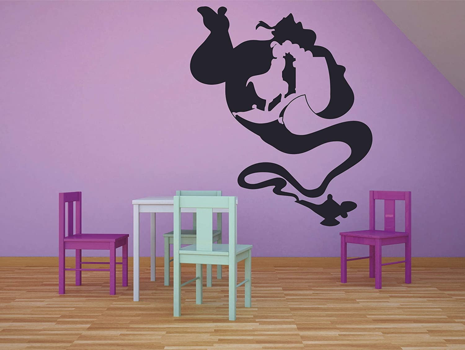 Genie Jasmine Magic Carpet Lamp Aladdin Wall Sticker Vinyl Wall Art ...