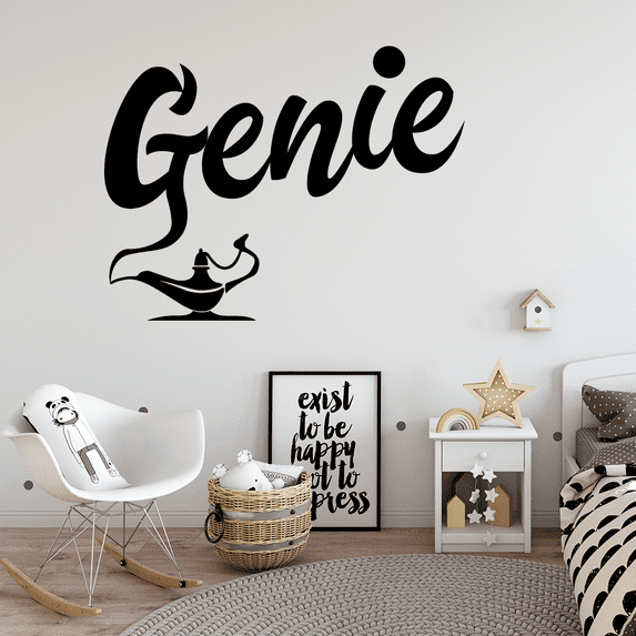 Genie Signage Genie's Lamp Aladdin Character Silhouette Cartoon Vinyl ...