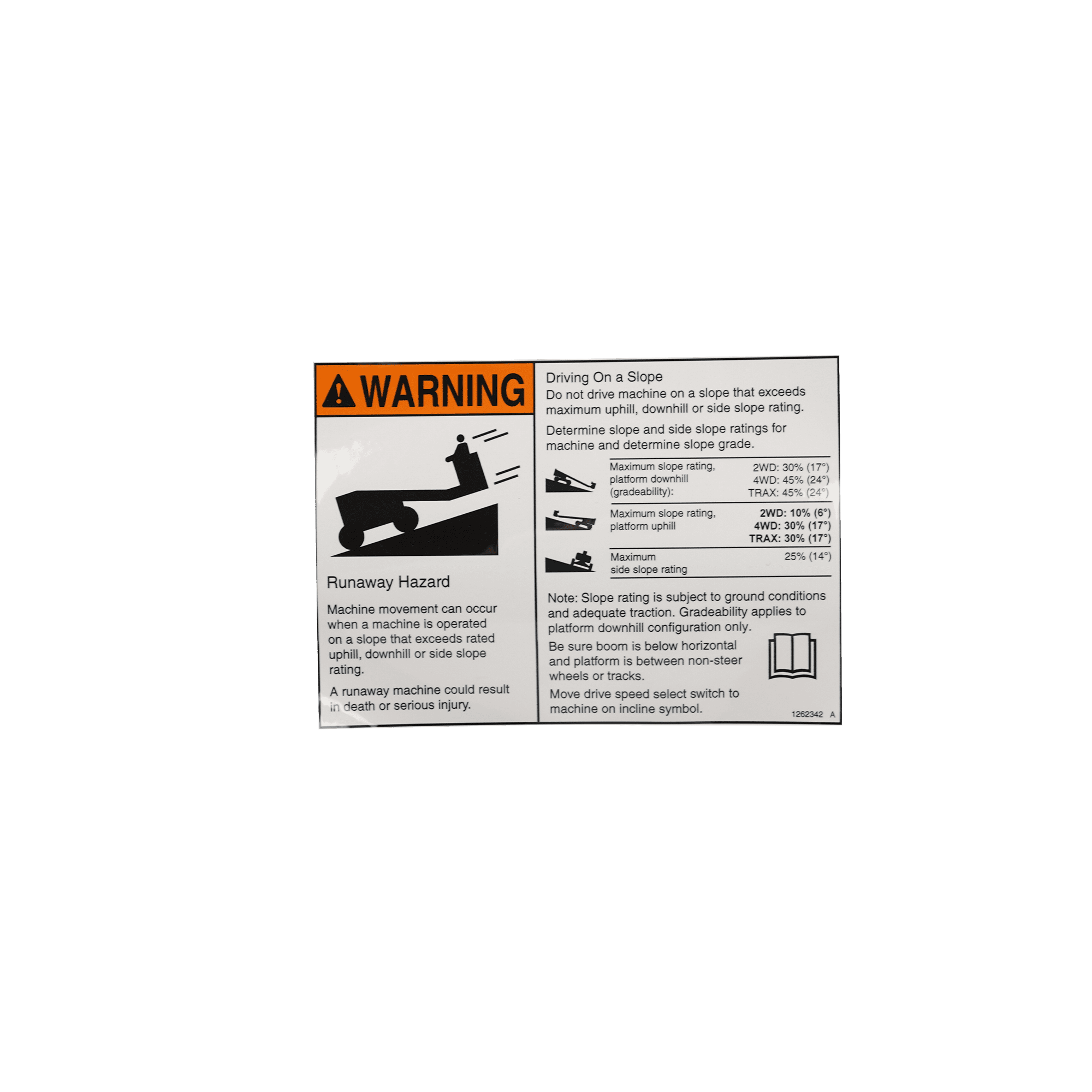 Genie Slope Rating Decal S60 1262342GT - Walmart.com