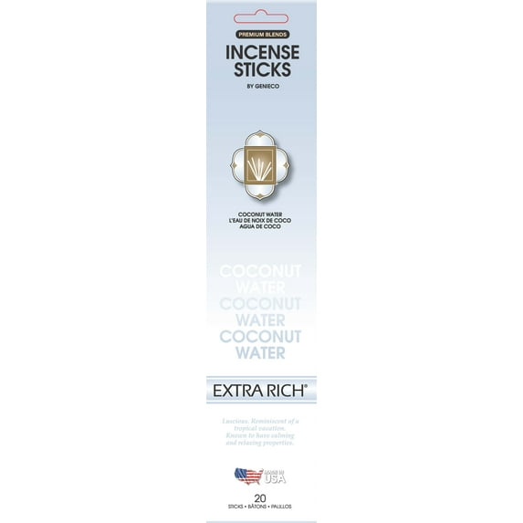 Genieco Extra Rich Incense Sticks, Coconut Water Fragrance (Light Blue ...