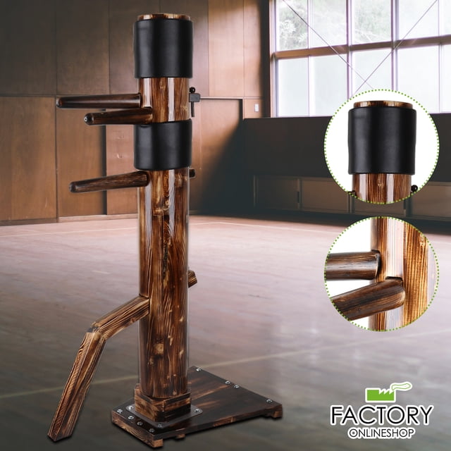 Geniqua Dark Wood Wing Chun Wood Target Base Training Dummy Ip Man ...