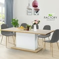Geniqua Extendable Kitchen Dining Table for 4-8P, Beech Wood Top, Oak ...