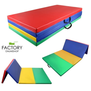 Coinus Sports 4-Panel Folding Gymnastics Exercise Mat with Handles, 4 ...