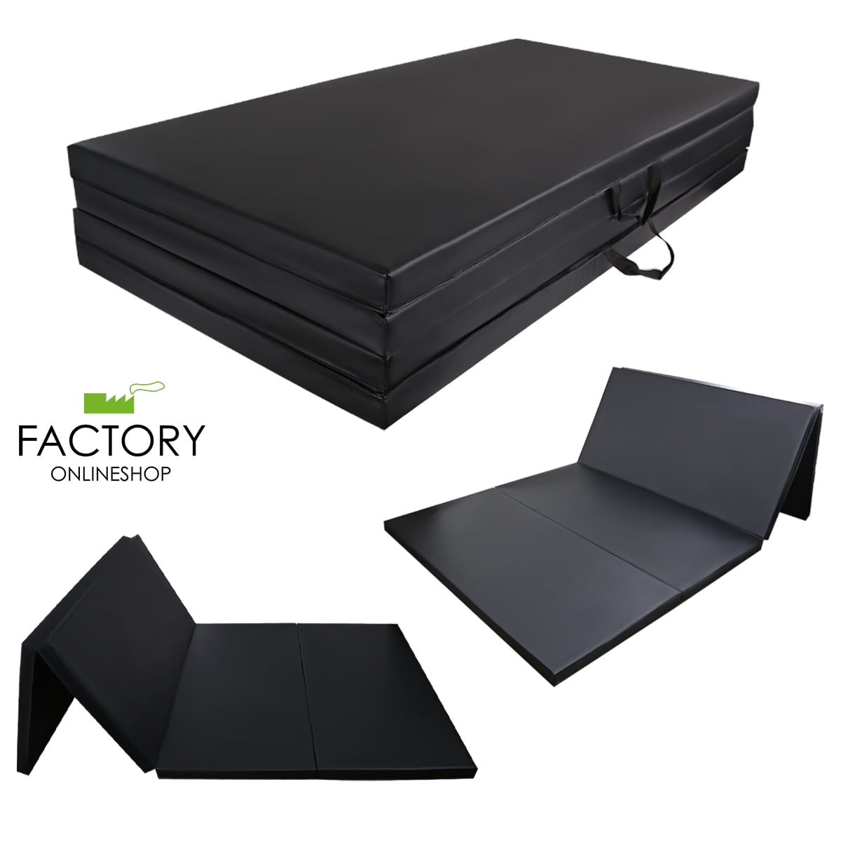 "Geniqua 4'x10'x2"" Folding Gym Mat: Durable, Portable, Waterproof, for ...