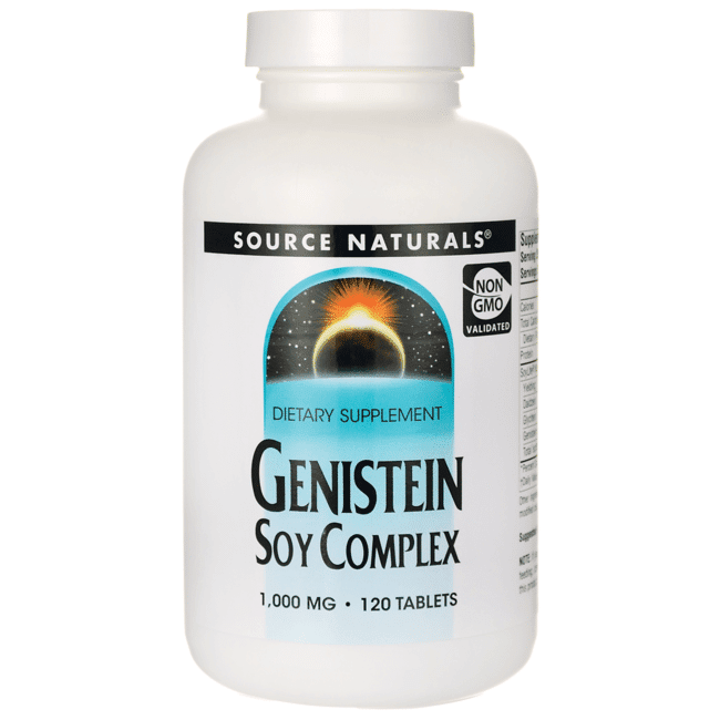Source Naturals Genistein Soy Complex, 1,000 mg, 120 Tablets, Non-GMO ...