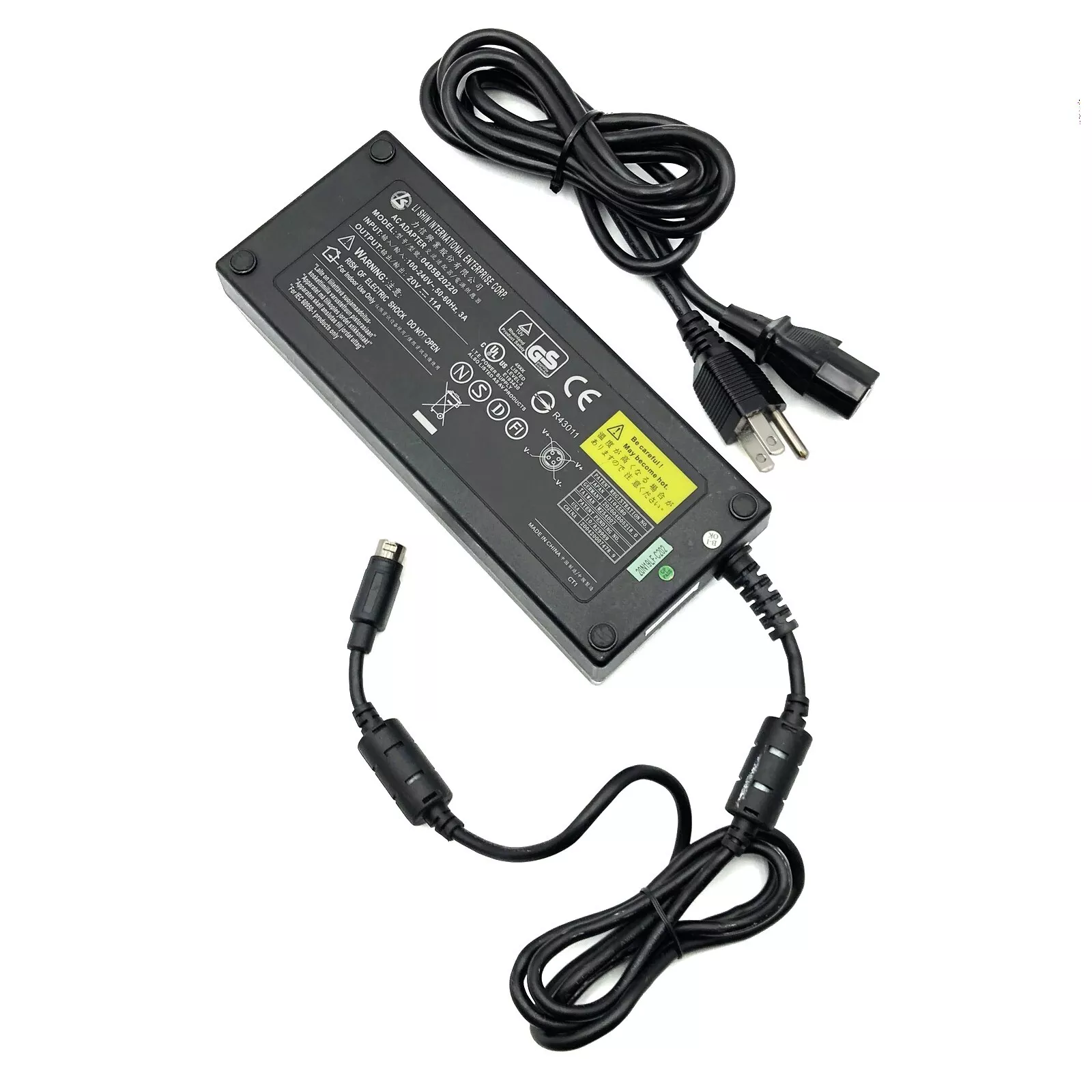 Pre-Owned Geniune AC Adapter Li Shin 0405B20220 4-Pin Power Supply 20V ...