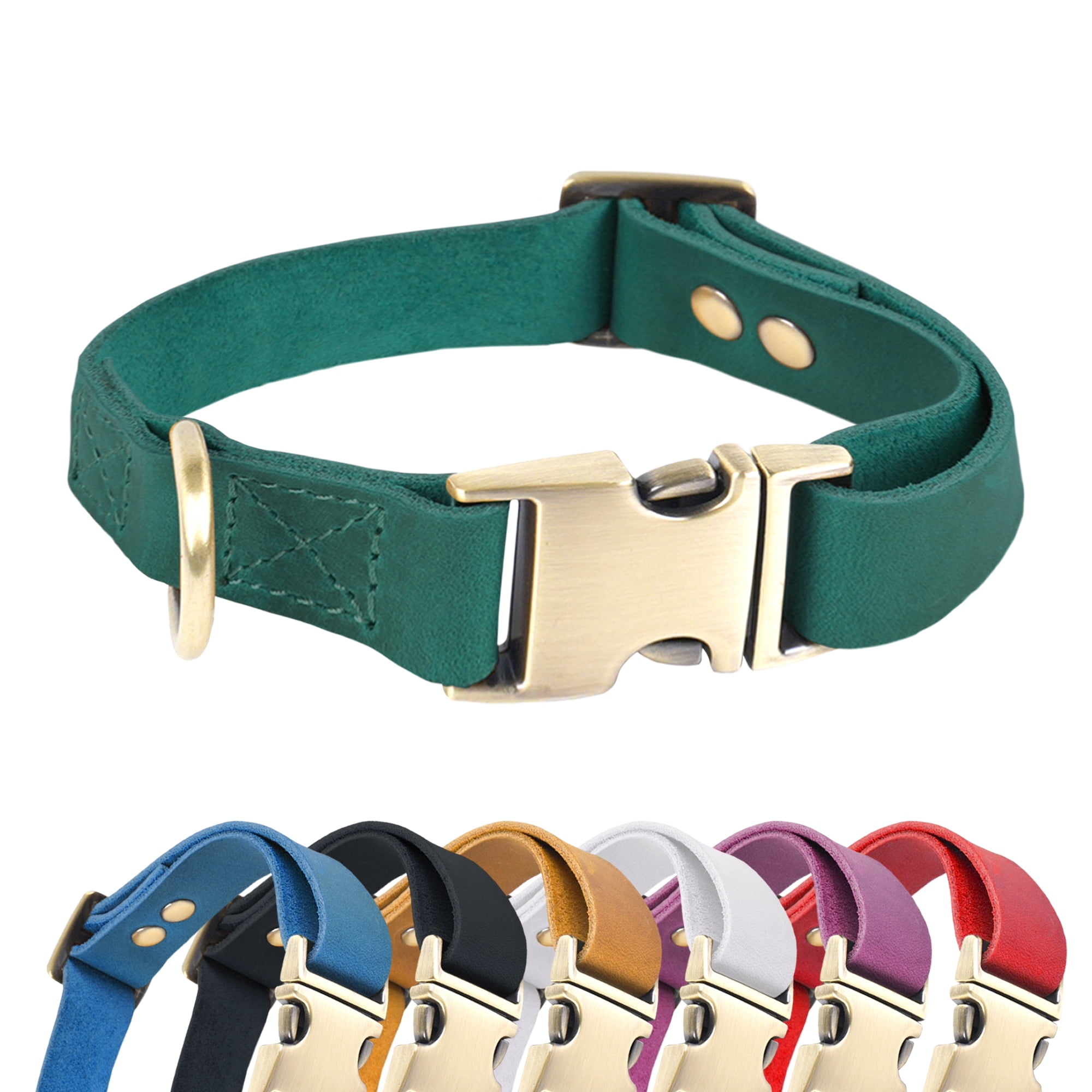 Geniune Leather Dog Collar - Soft Touch Rustic Leather, Vintage Retro ...