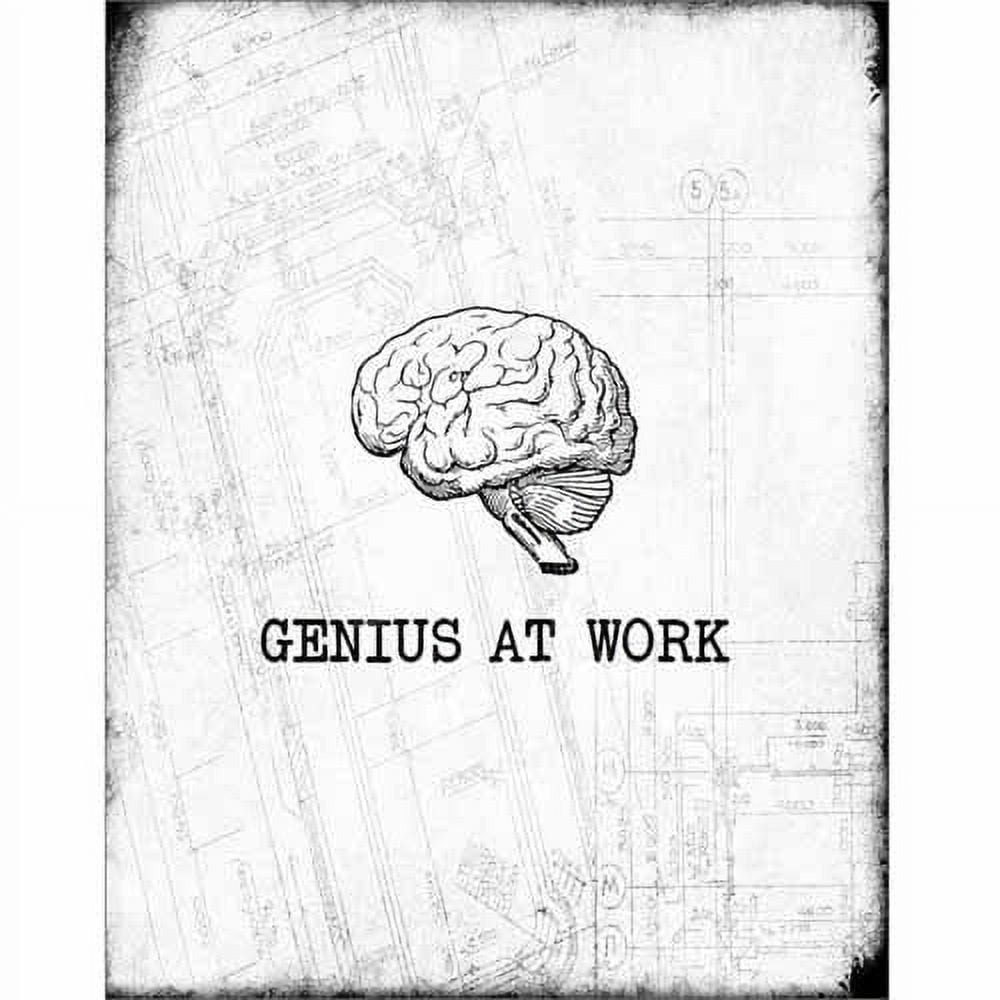 Pied Piper Creative Genius Canvas Art - Black & White Typography ...