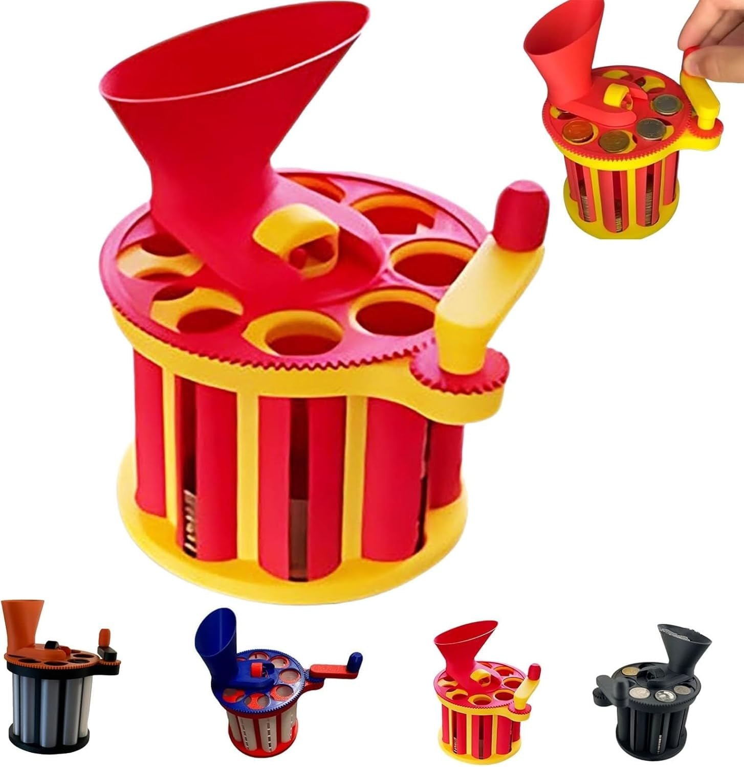 Genius Coin Classifier - Hand-cranked Coin Sorter, 3D Printed Coin ...