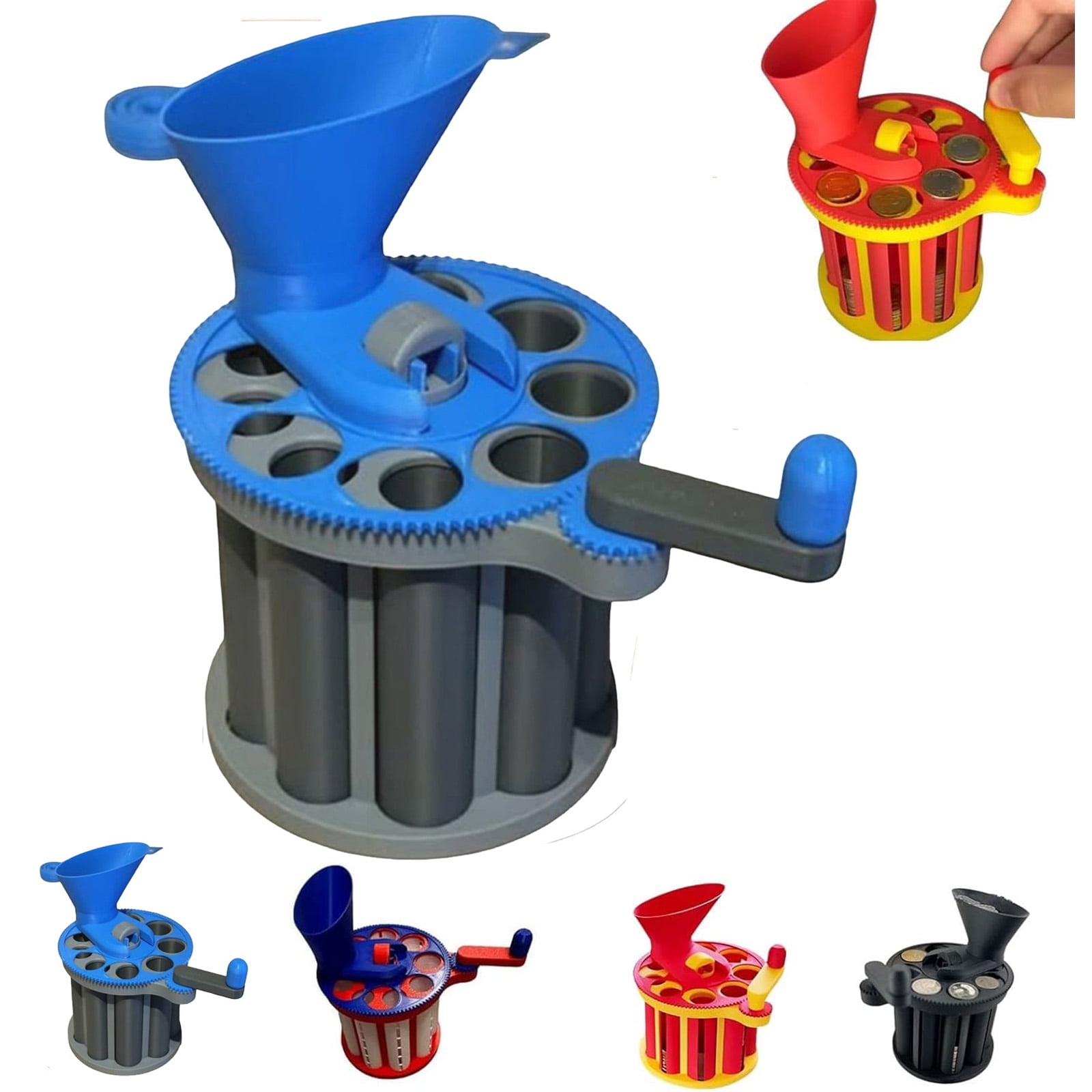 Genius Coin Classifier - Hand-cranked Coin Sorter, 3D Printed Coin ...
