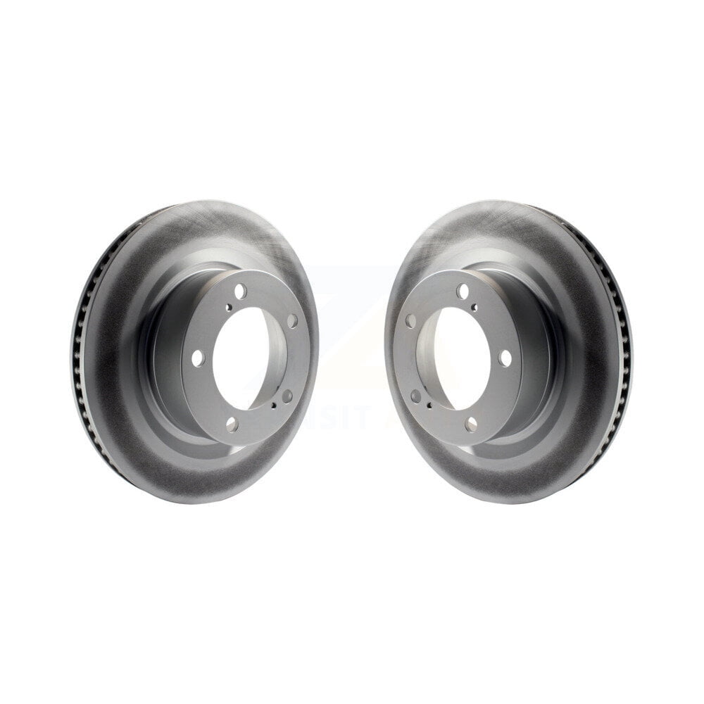 Genius Front Coated Disc Brake Rotors Pair for Car Toyota Tundra ...