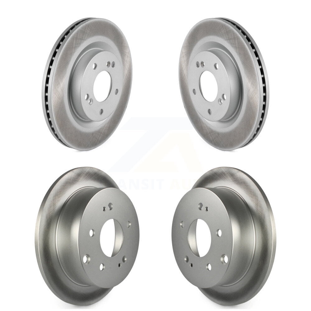Genius Front Rear Coated Disc Brake Rotors Kit for Car Mitsubishi ...