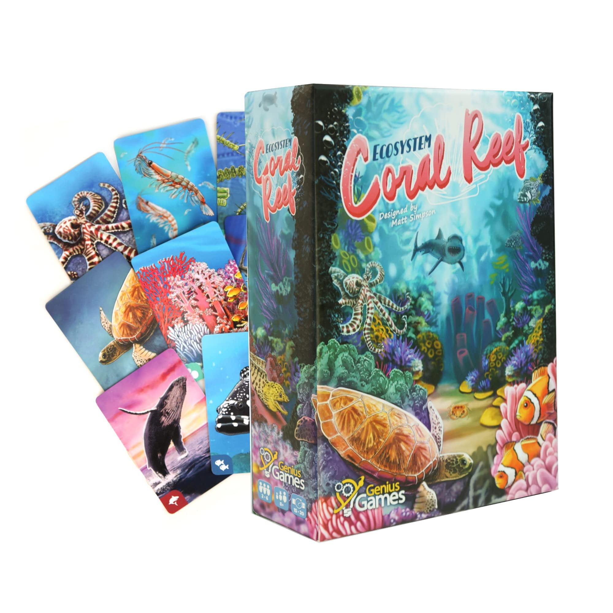 Genius Games Ecosystem: Coral AIF9 Reef - A Mensa Family Card Game ...