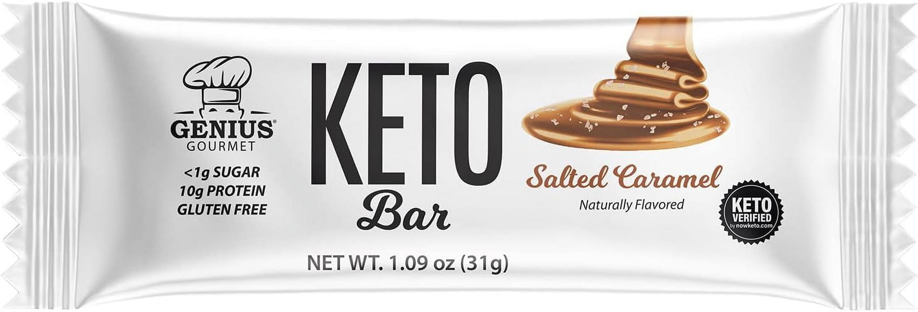 Genius Gourmet Gluten Free CM31 Keto Protein Bar, All Natural Keto Bars ...