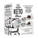 Gourmet Genius Keto Bar Variety Pack, 20 Count, Low Carb, 1g Sugar, 10g ...