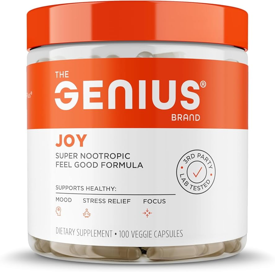 Genius Joy Nootropic Mood Enhancer Supplement - Support Cognitive ...