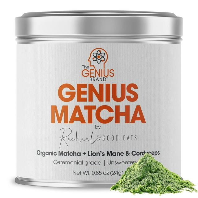 Genius Matcha Green Tea Powder, Unsweetened - Organic Ceremonial Grade ...