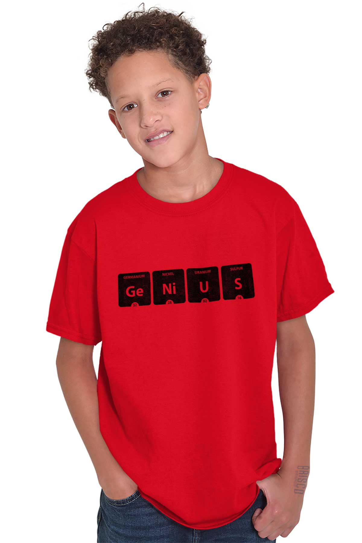 Genius Periodic Table Science Nerd Crewneck T Shirts Boy Girl Teen ...