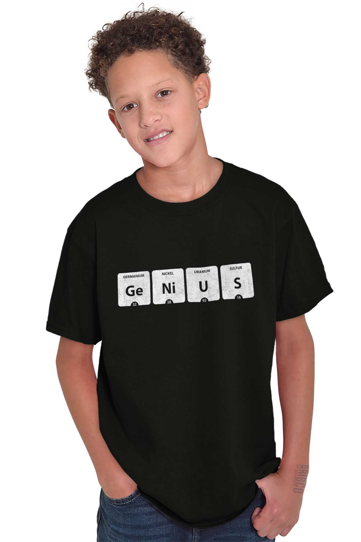 Genius Periodic Table Science Nerd Crewneck T Shirts Boy Girl Teen ...