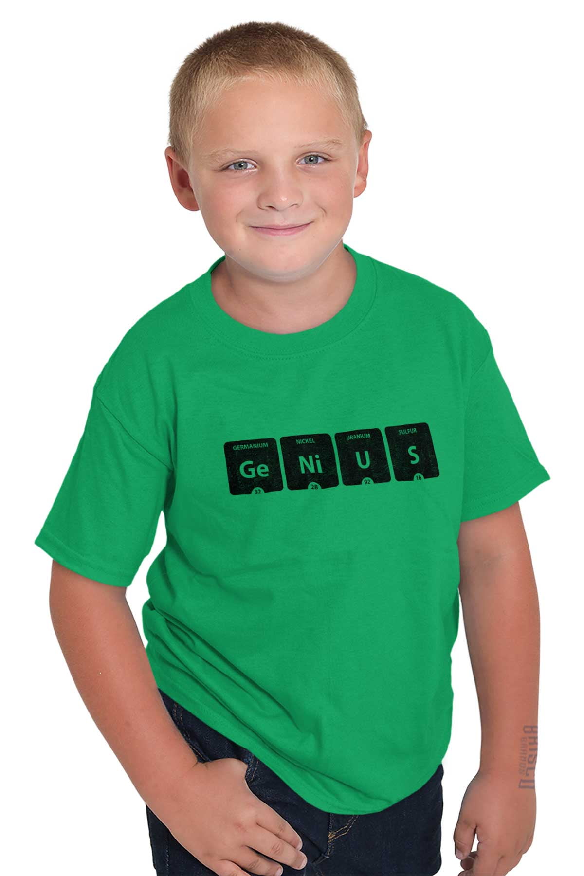 Genius Periodic Table Science Nerd Crewneck T Shirts Boy Girl Teen ...