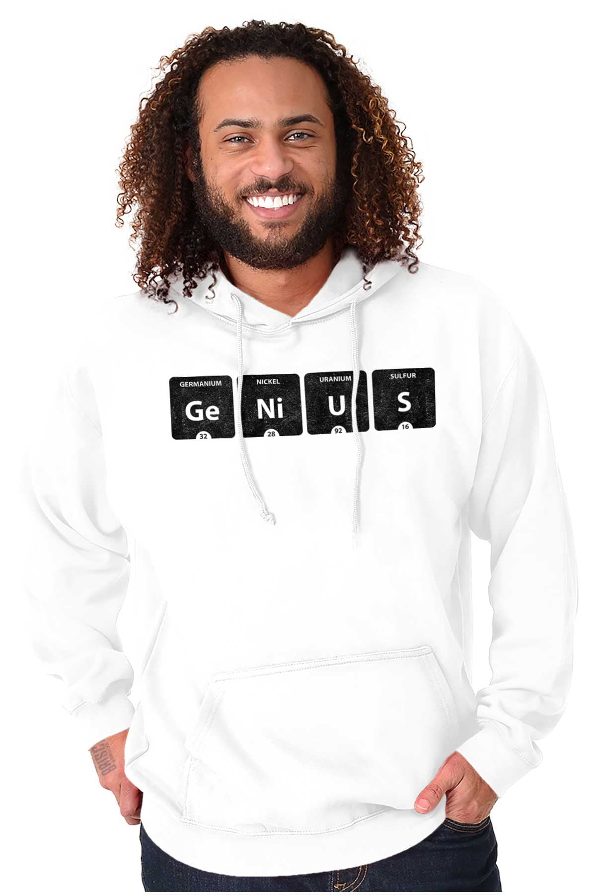 Genius Periodic Table Science Nerd Hoodie Sweatshirt Women Men Brisco ...