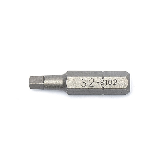 Genius Tools 1/4" Hex Shank, S#2 Square Screwdriver Bit, 30mmL - 9102 ...